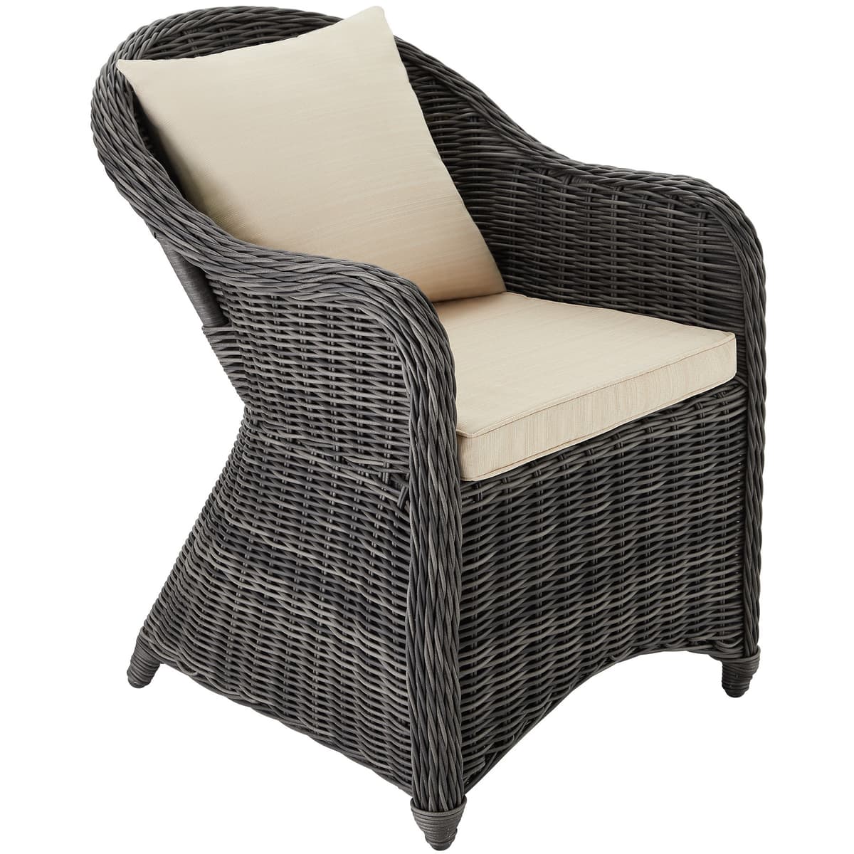 tectake Polyrattan havemøbelsæt med 3 kurvestole + bord 71 x 60 x 84 cm ...