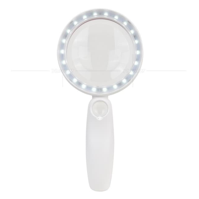 22x håndholdt lup med 23 LED-lys, USB-genopladelig, ikke-sfærisk linse ...
