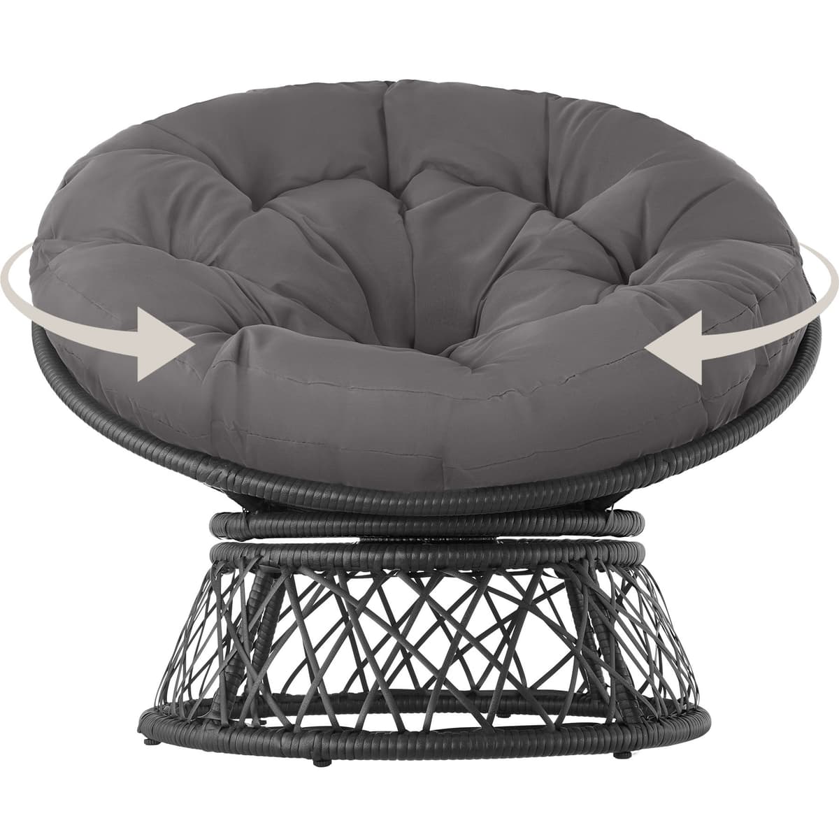 tectake Polyrattan havestol Gargano 92 x 80 x 80.5 cm Sort | Elgiganten | Elgiganten