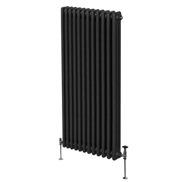 Perinteinen 3-pylväinen patteri - 1800 x 562 mm - musta - Gigantti