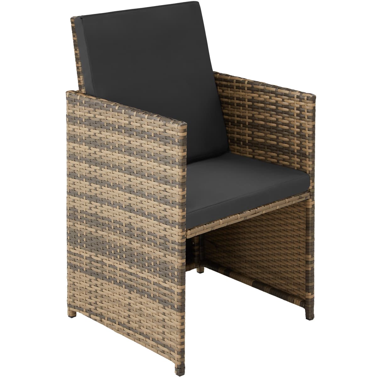 tectake Polyrattan havemøbelsæt Lausanne 52.5 x 56 x 88 cm Natur | Elgiganten | Elgiganten