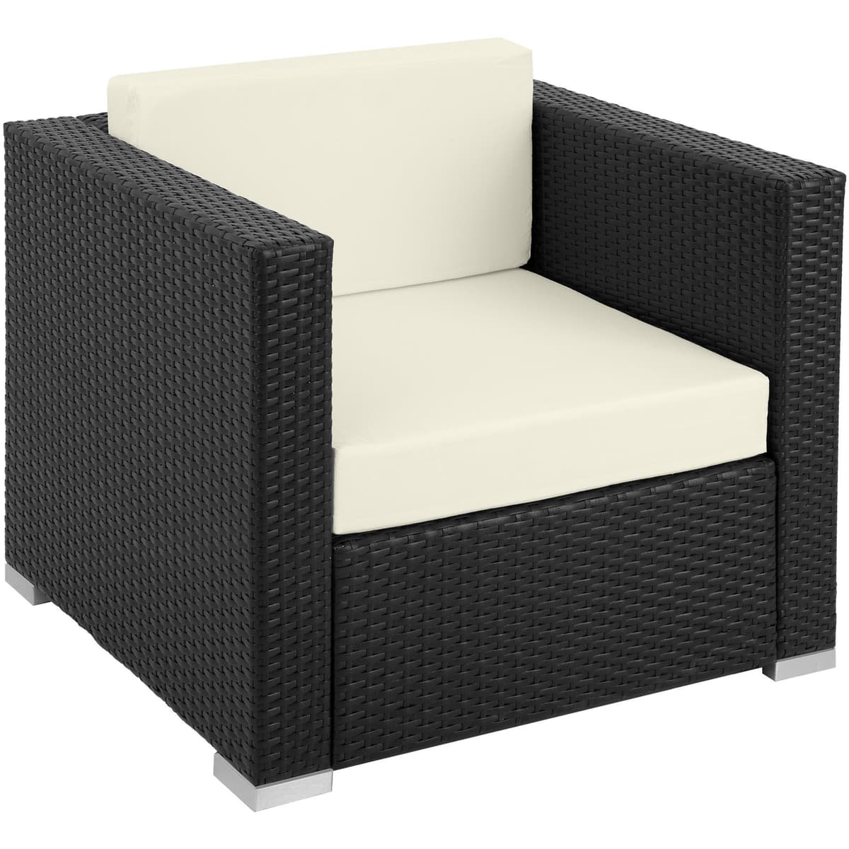 tectake Polyrattan loungesæt Las Vegas 75 x 75 x 38 cm Sort | Elgiganten | Elgiganten