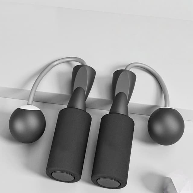 Skum Ball Trådløs Hoppetau (Liten Ball - Svart) for Aerob Trening og ...