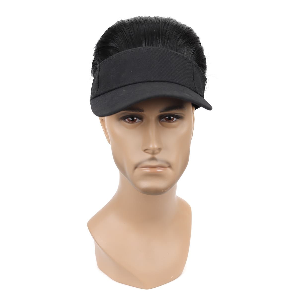 Herre Baseball Cap Paryk - Stilfuld Sort Paryk Hat for et Trendy Look ...