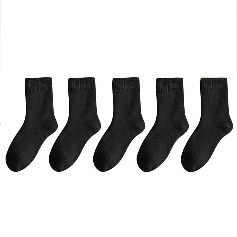 5 par pakke Terry mid-calf sokker - Elkjøp
