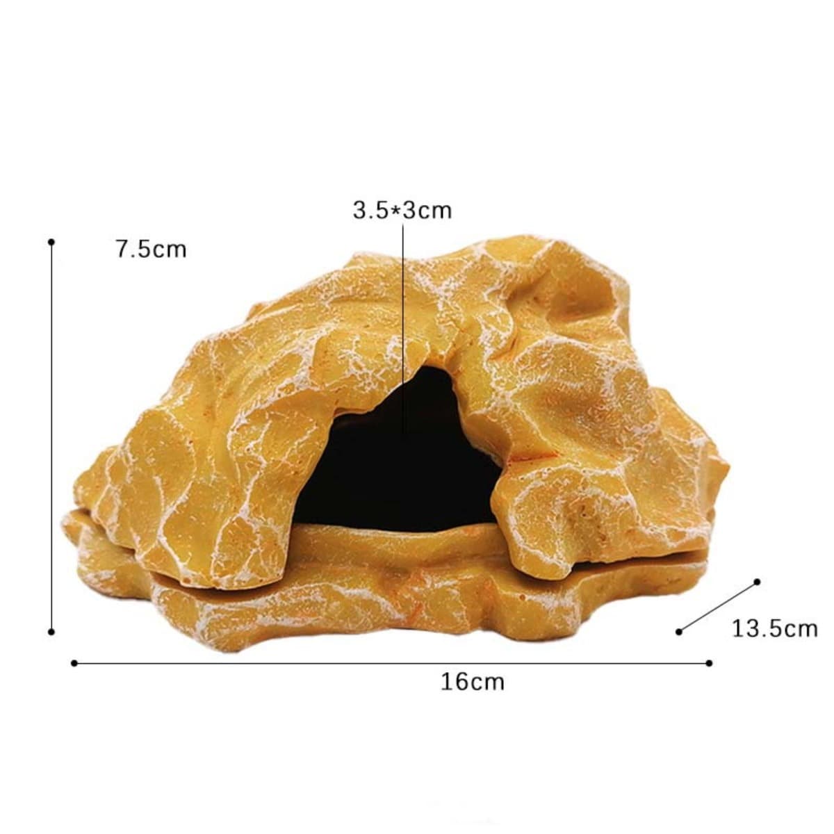 Resin Reptil Rock Cave Hideout for Gecko, Lizard, Snake, og Amfibier ...
