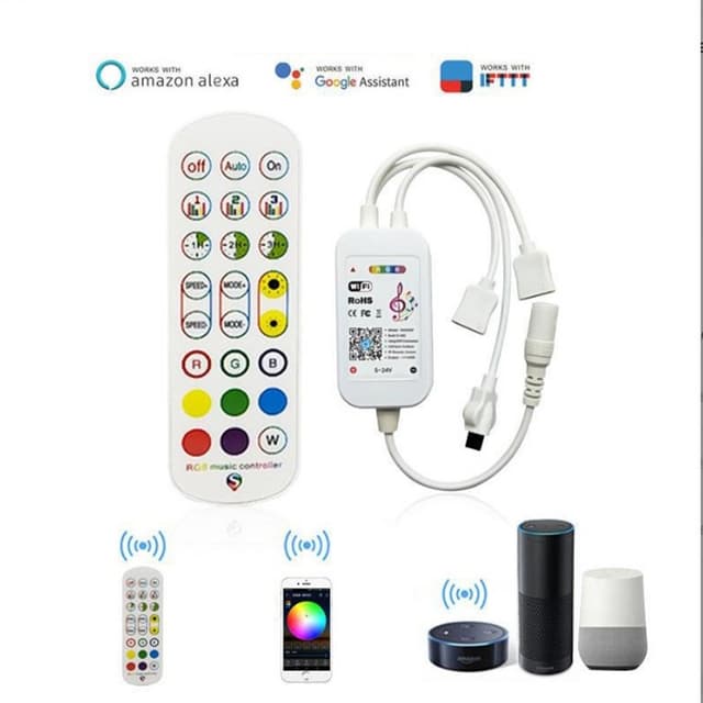 Smart WiFi LED Strip Lights Kit Voice & APP Control 5 m | Elgiganten