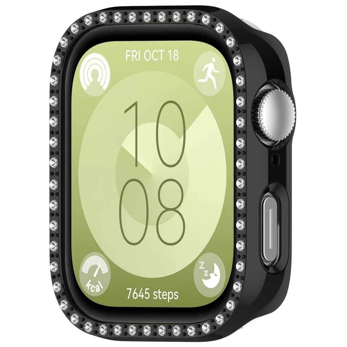 Huawei Watch Fit 3-fodral med Diamond PC Hollow skyddsfodral Svart ...