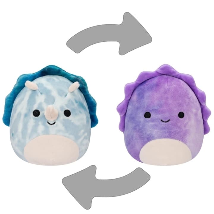 Squishmallows Flip A Mallow 13 cm P17 - Delilah den lilla dinoen/Jerome ...