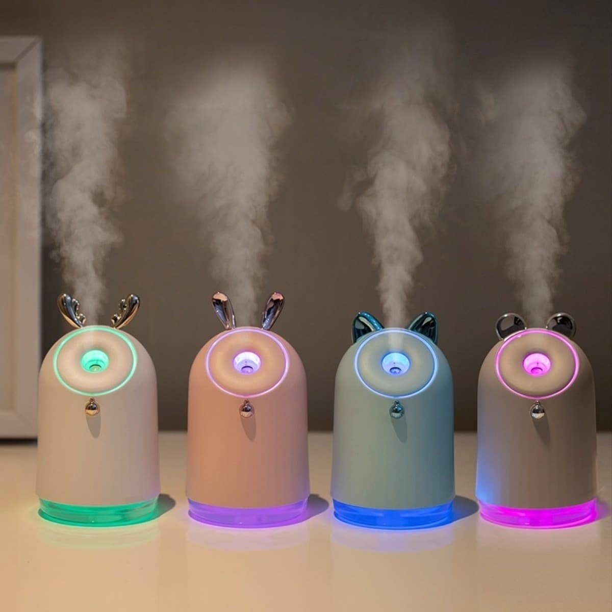 USB-drevet kreativ luftfugter: Nano Mist, luftrenser og natlys Blå ...