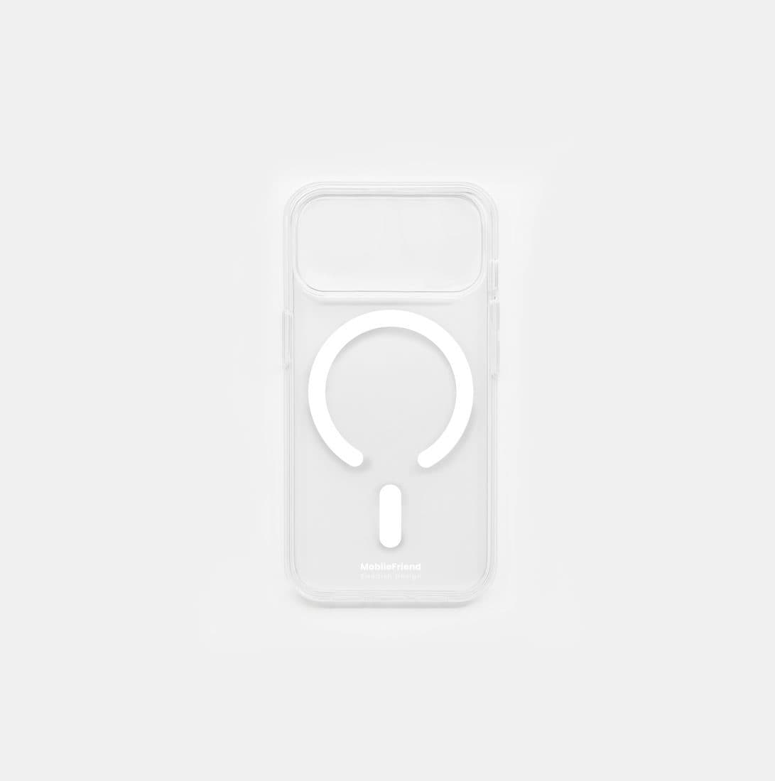 MobileFriend Genomskinligt MagSafe skal iPhone 17 Pro Max White ...