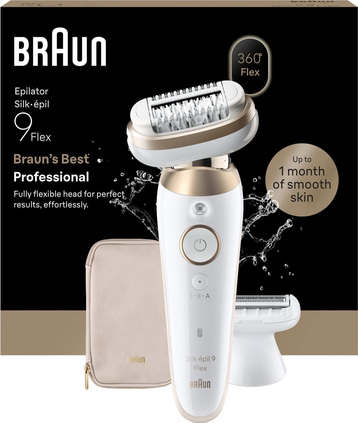Braun Silk·épil 9 Flex epilator SES9-030 3D (guld/hvid) | Elgiganten
