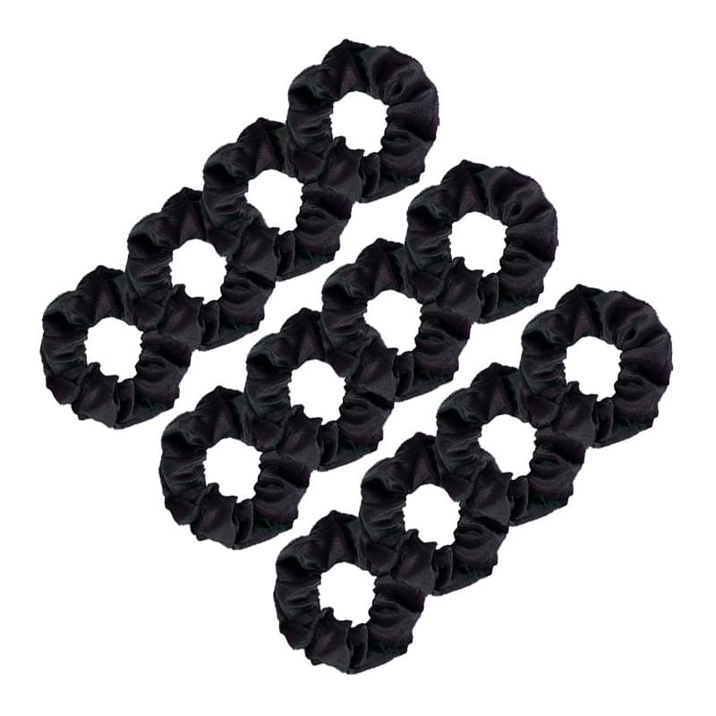 Velvet Hair Scrunchies för kvinnor (12 delar) Svart - Elgiganten
