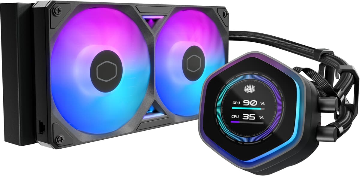 Cooler Master MasterLiquid 240 Atmos II LCD CPU vattenkylare - Elgiganten