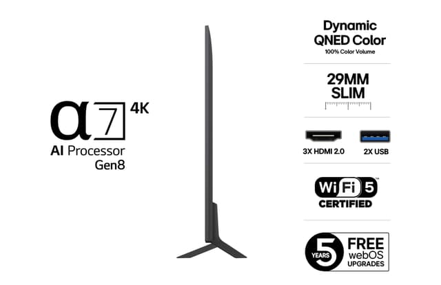 LG 50" QNED 80 4K TV (2025) - Elgiganten