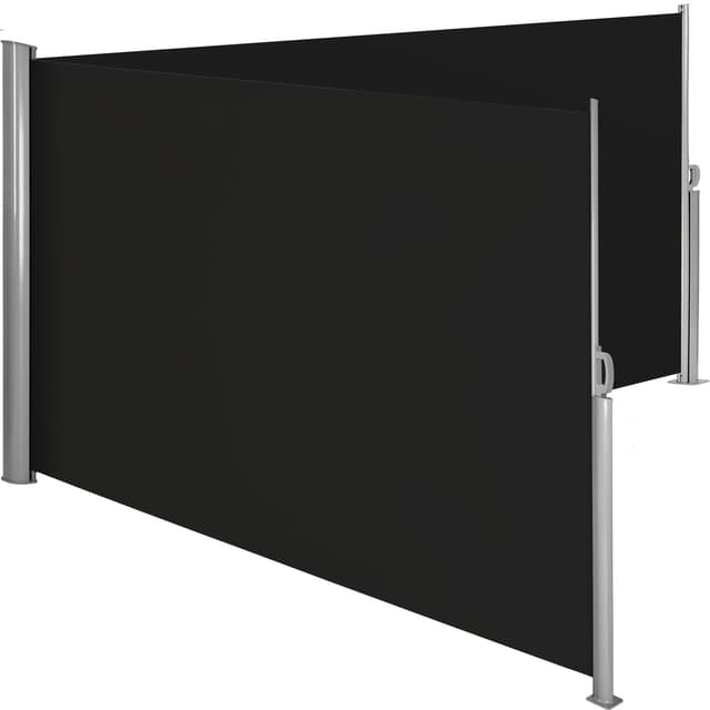 tectake Sidomarkis dubbel i Aluminium 600 x 180 x 10 cm Svart - Elgiganten