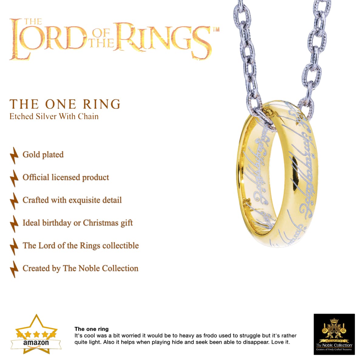 Noble Collection Lord of The Rings The One ring - Elkjøp