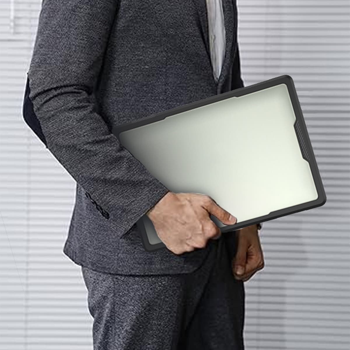 Sort Kant TPU + Transparent PC Laptop Case Kompatibel med MacBook Air ...