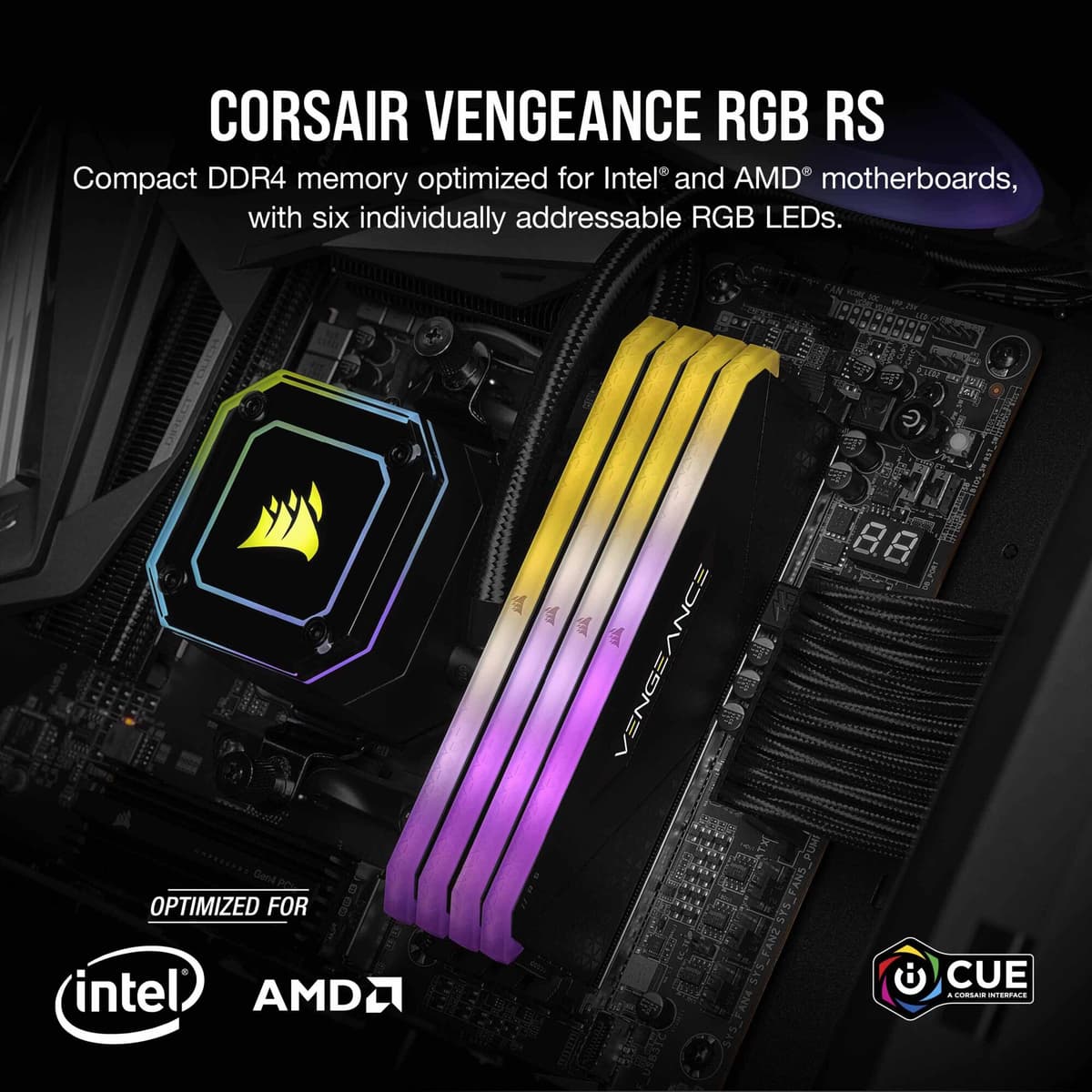 Corsair Vengeance RS DDR4 RGB RAM muisti 8 GB (1x8 GB) 3200 MT/s CL16 ...