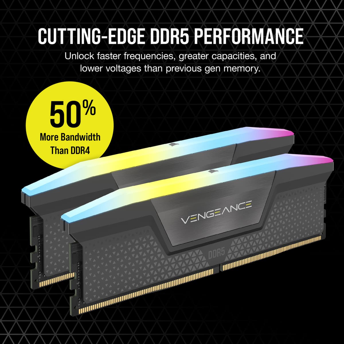 Corsair Vengeance DDR5 RGB RAM 16GB (8GB x2) 6000 MT/s CL36 - Elkjøp