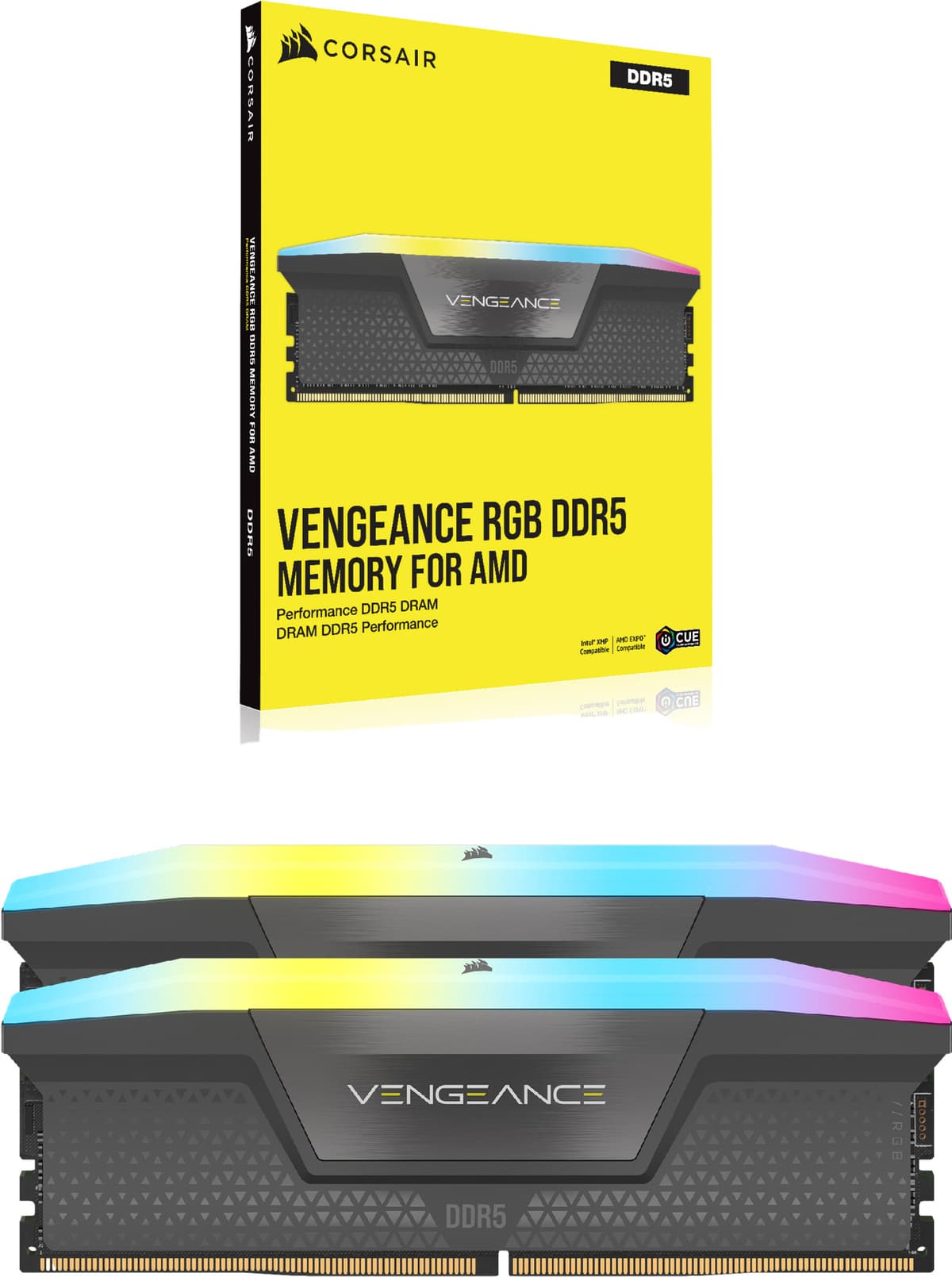 Corsair Vengeance DDR5 RGB RAM 16GB (8GB x2) 5600 MT/s CL40 - Elkjøp