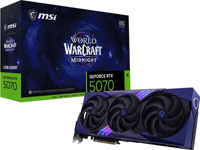 MSI GeForce RTX 5070 WoW 12GB grafikkort (Midnight Void) - Elgiganten