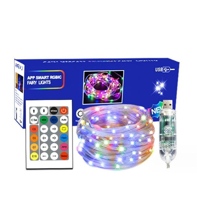 10M 100 LED USB Dreamcolor Ljusslinga med Bluetooth Appkontroll & Fjär ...
