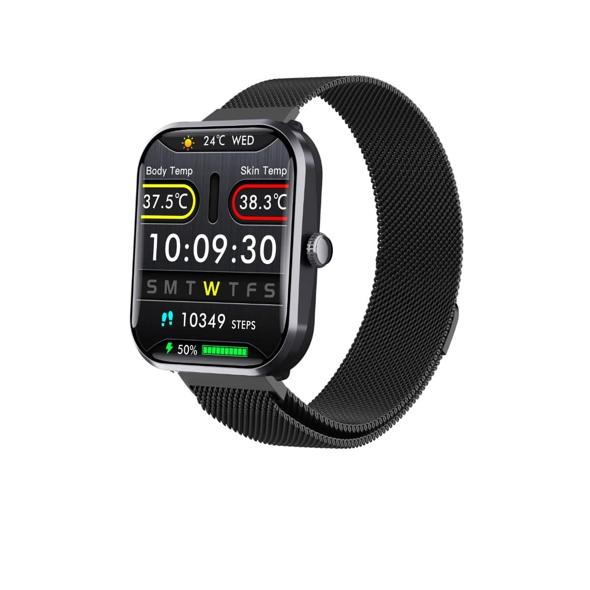 Smartwatch Black Milan kompatibel med Joeme Fit App — IP67, 108 ...