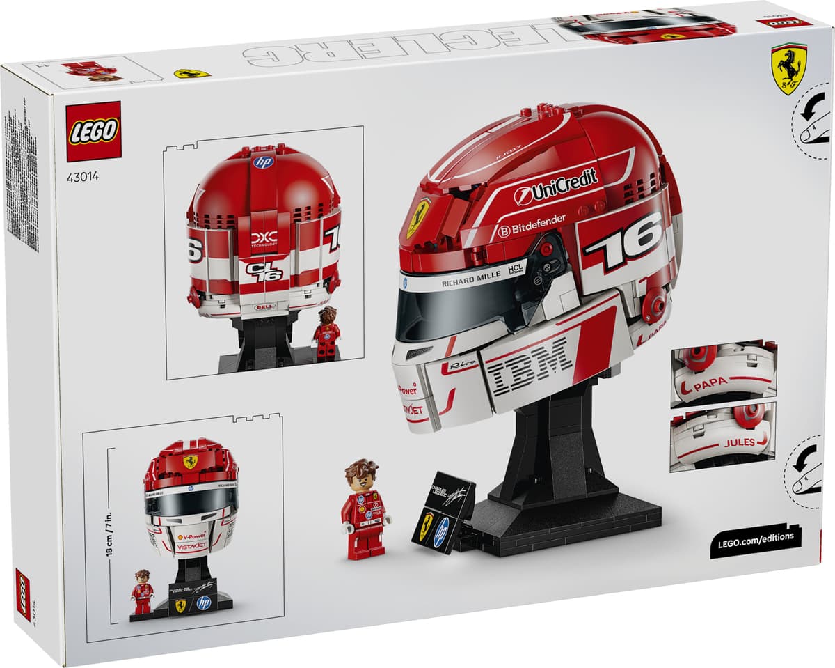 LEGO Editions Scuderia Ferrari HP Charles Leclerc hjelm 43014 - Elkjøp