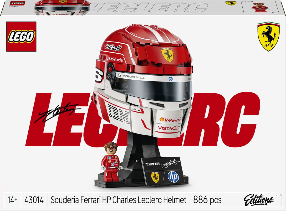 LEGO Editions Scuderia Ferrari HP Charles Leclerc hjelm 43014 - Elkjøp
