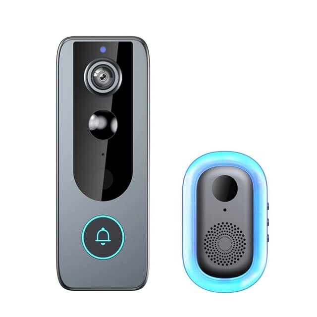 Trådlös Smart Dörrklocka 1280x720, Tvåvägs ljud och nattseende - Elgiganten
