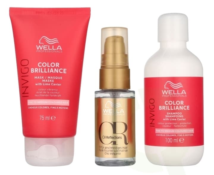 Wella Invigo - Color Brilliance Set 205 ml Shampoo 100ml/Mask 75ml/Oil ...