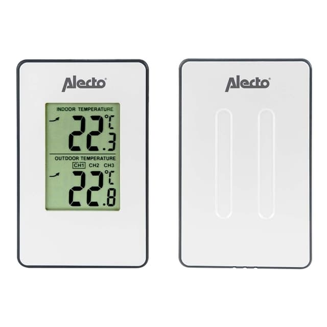 Alecto Väderstation med trådlös sensor vit - Elgiganten