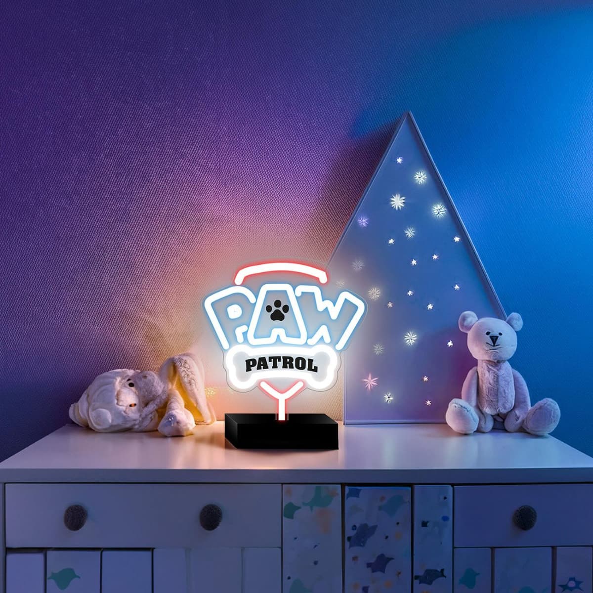 Paw Patrol OW-120146 Bordslampa med Neon LED, Logo - Elkjøp