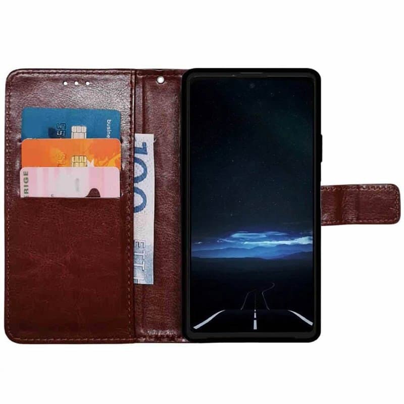 Lommebokdeksel 3-kort til Sony Xperia 1 VIII - Brun - Elkjøp