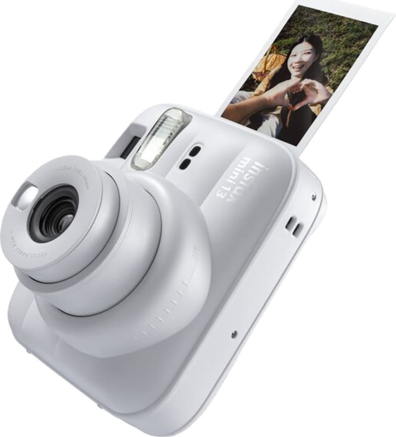 Fujifilm Instax Mini 13 polaroidkamera (Clay White) - Elkjøp