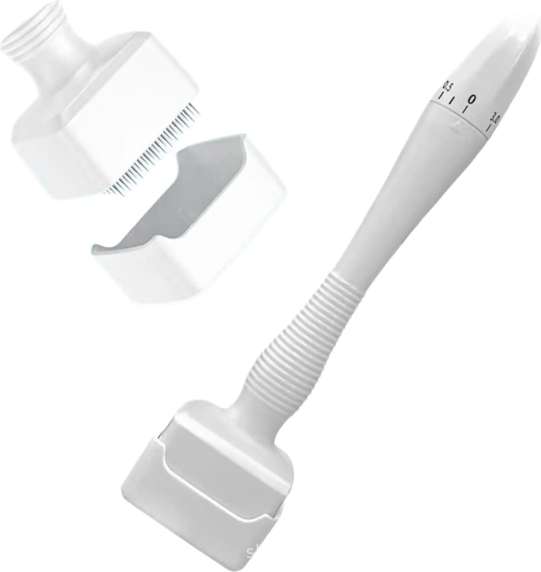 140A Justerbar 140-nåls Derma Stamp Roller – Vit ABS Microneneedling f ...