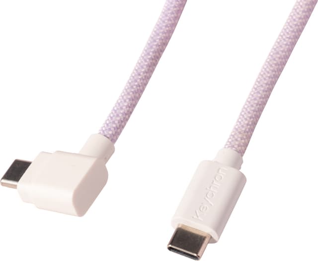 Keychron Coiled Aviator Angled 8K USB-kabel (lys lilla) - Elkjøp