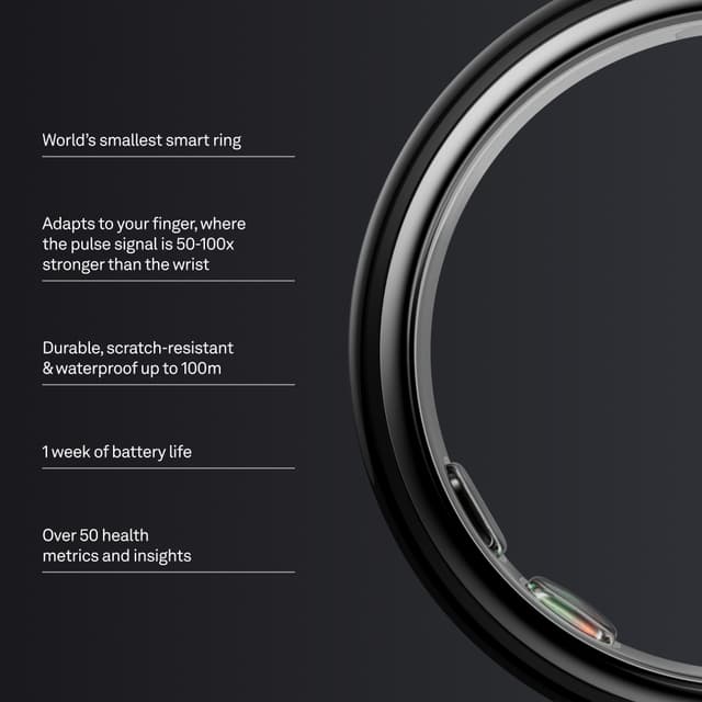Oura Ring 5 smart-ring str 8 (sort) | Elgiganten