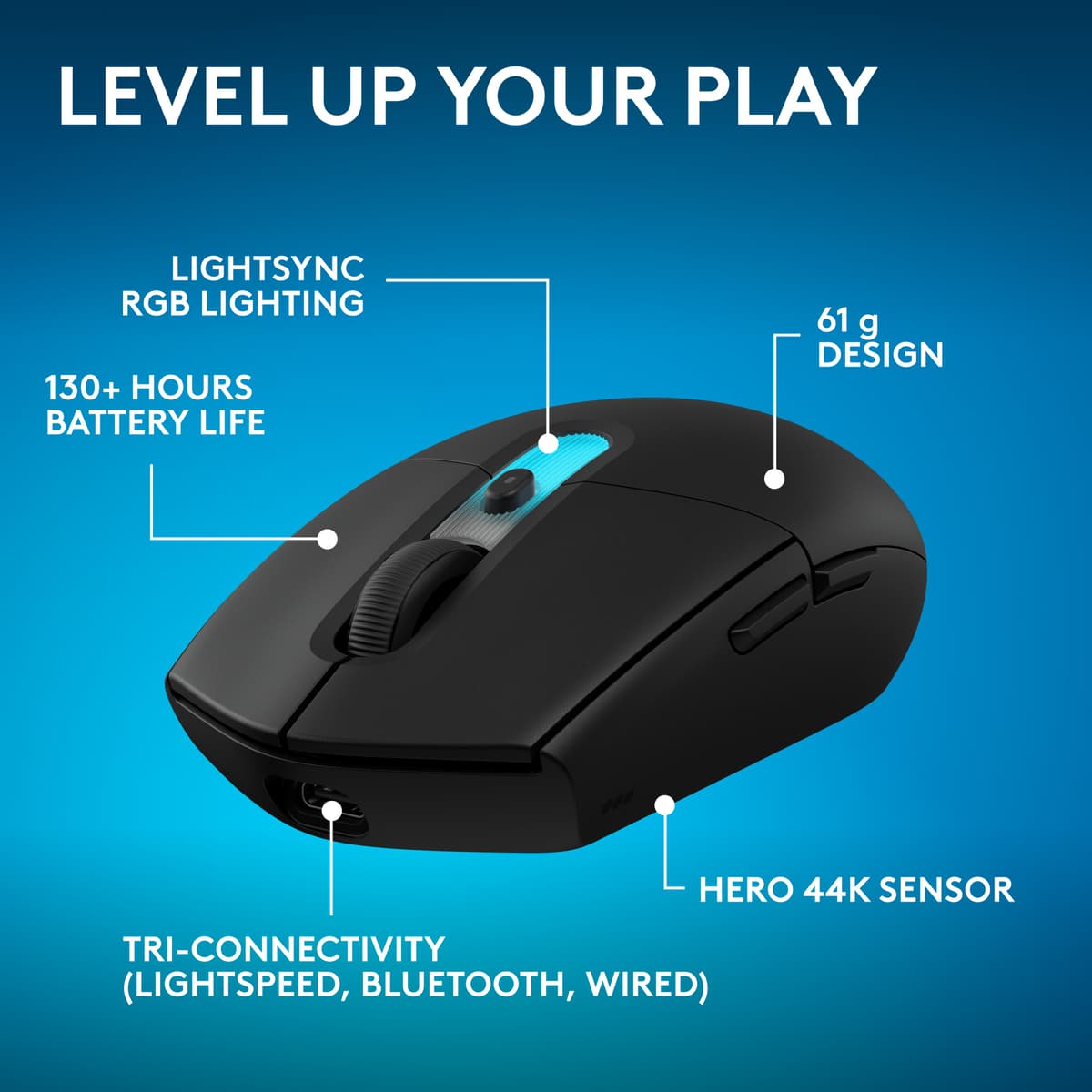 Logitech G G305 X Lightspeed trådløs mus (sort) - Elkjøp