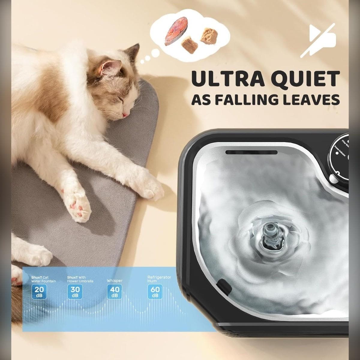 Automatisk Vattenfontän för Husdjur med Sensor, USB-Laddning och Tripp ...