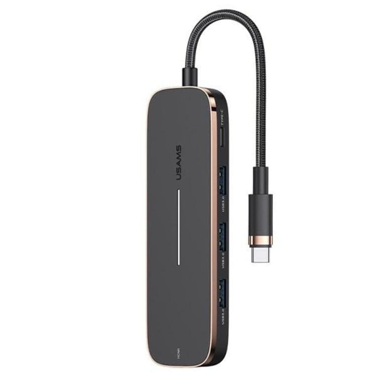 USAMS Adapter Hubb 3xUSB-A USB-C HDMI - Svart - Elgiganten