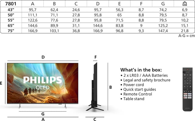 Philips 55" PQS7801 4K QLED Smart-TV (2026) - Elgiganten
