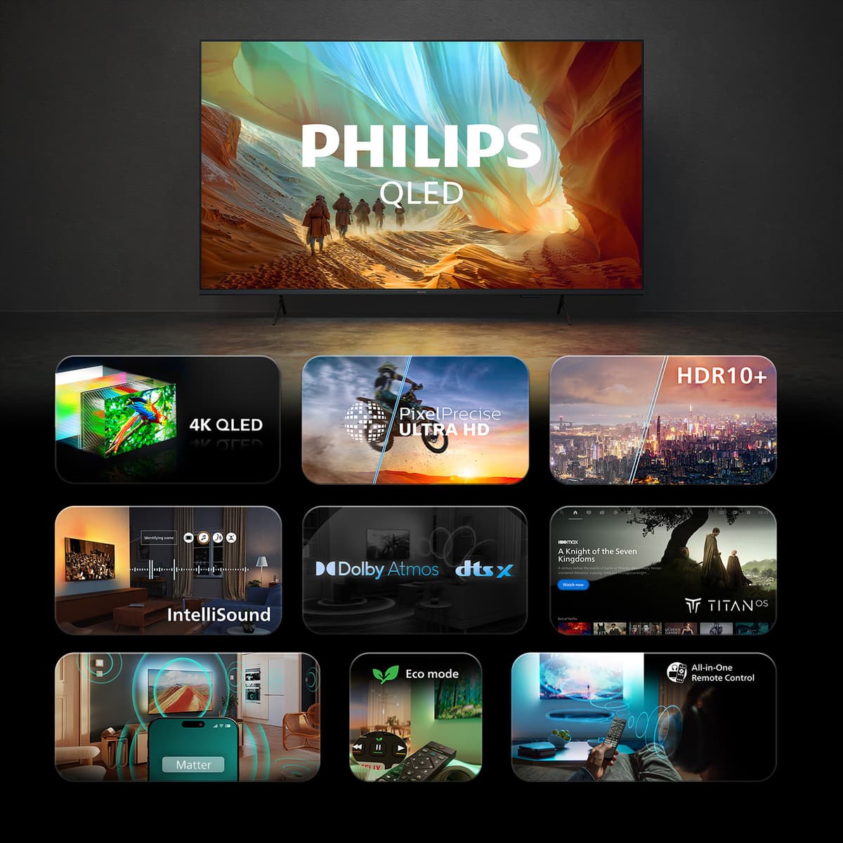 Philips 75" PQS7801 4K QLED älytelevisio (2026) - Gigantti