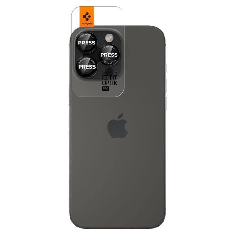 Spigen [2-Pack] iPhone 17 Pro Max/17 Pro Linsskydd Härdat glas EZ FIT ...