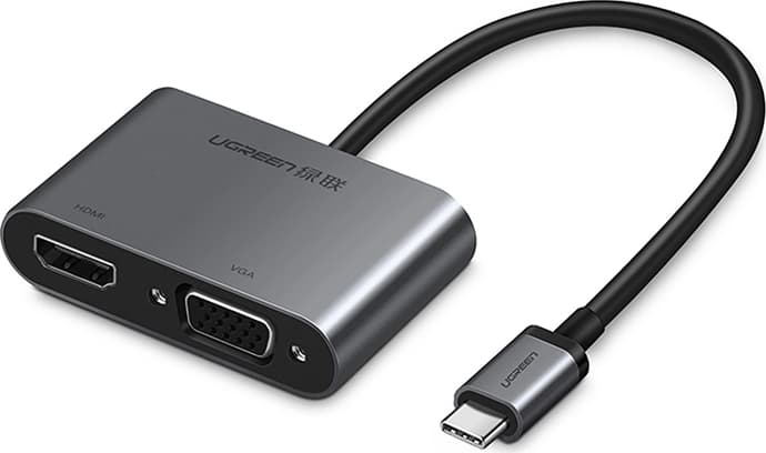 Ugreen USB-C till HDMI/VGA/USB-A/USB-C Adapter - Grå - Elgiganten