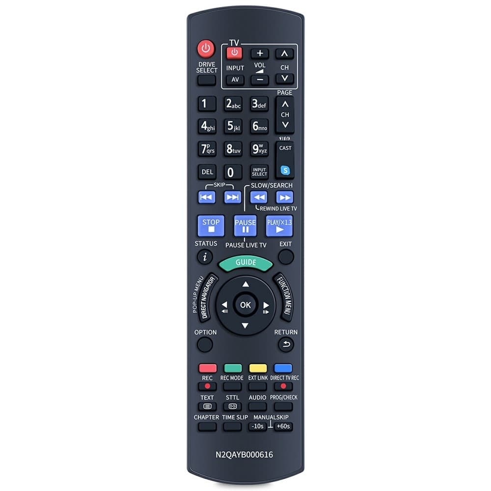 Fjernkontroll erstatning for N2QAYB000616 for Panasonic Blu-ray DVD ...