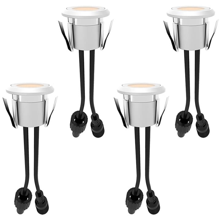 Llitt Allan Decklight kit 4-pack inkl strömadapter 12V 3000K 10lm IP67 ...