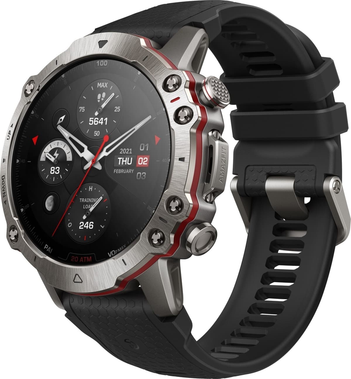 Amazfit Falcon Titanium sportklocka, 47 mm, grå - Elgiganten