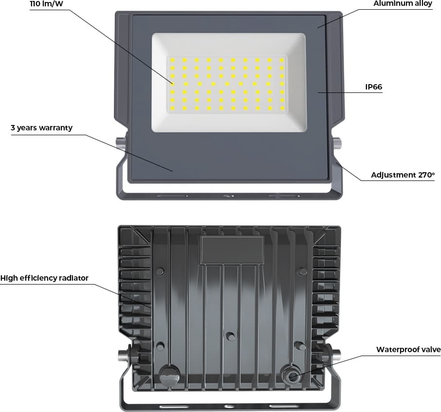Forever Light ASPIRE - LED-Strålkastare, 30W, 6000K, 3300lm, 230V ...